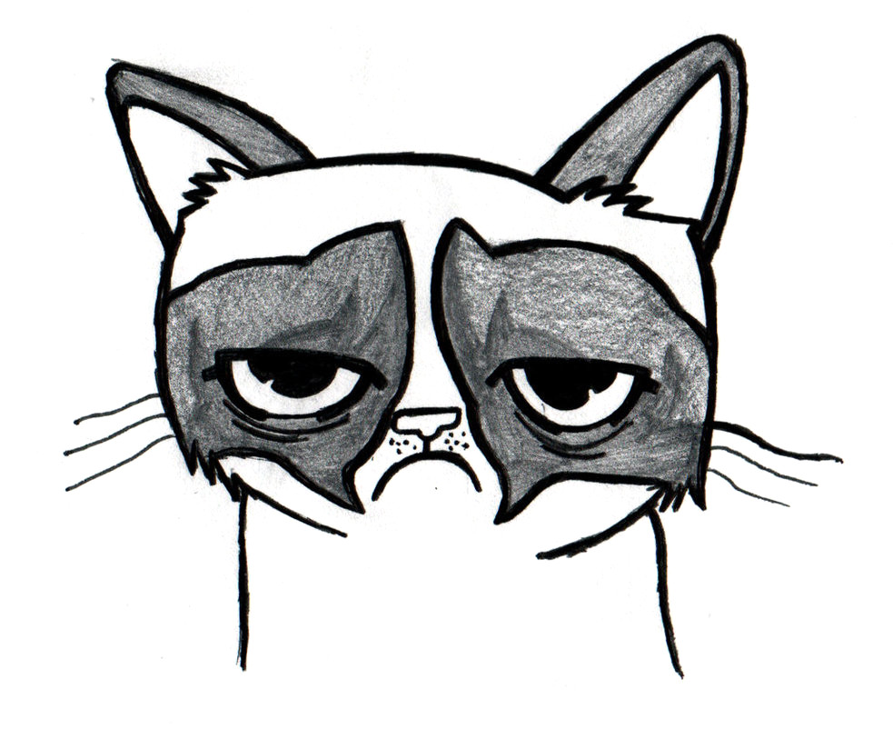 Grumpy Cat Sketch at PaintingValley.com | Explore collection of Grumpy ...