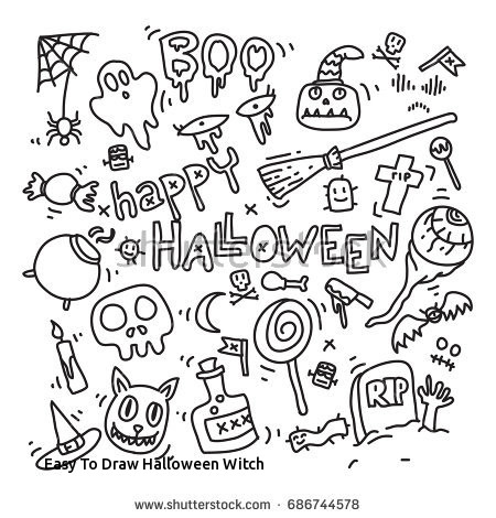 Halloween Witch Sketch at PaintingValley.com | Explore collection of ...