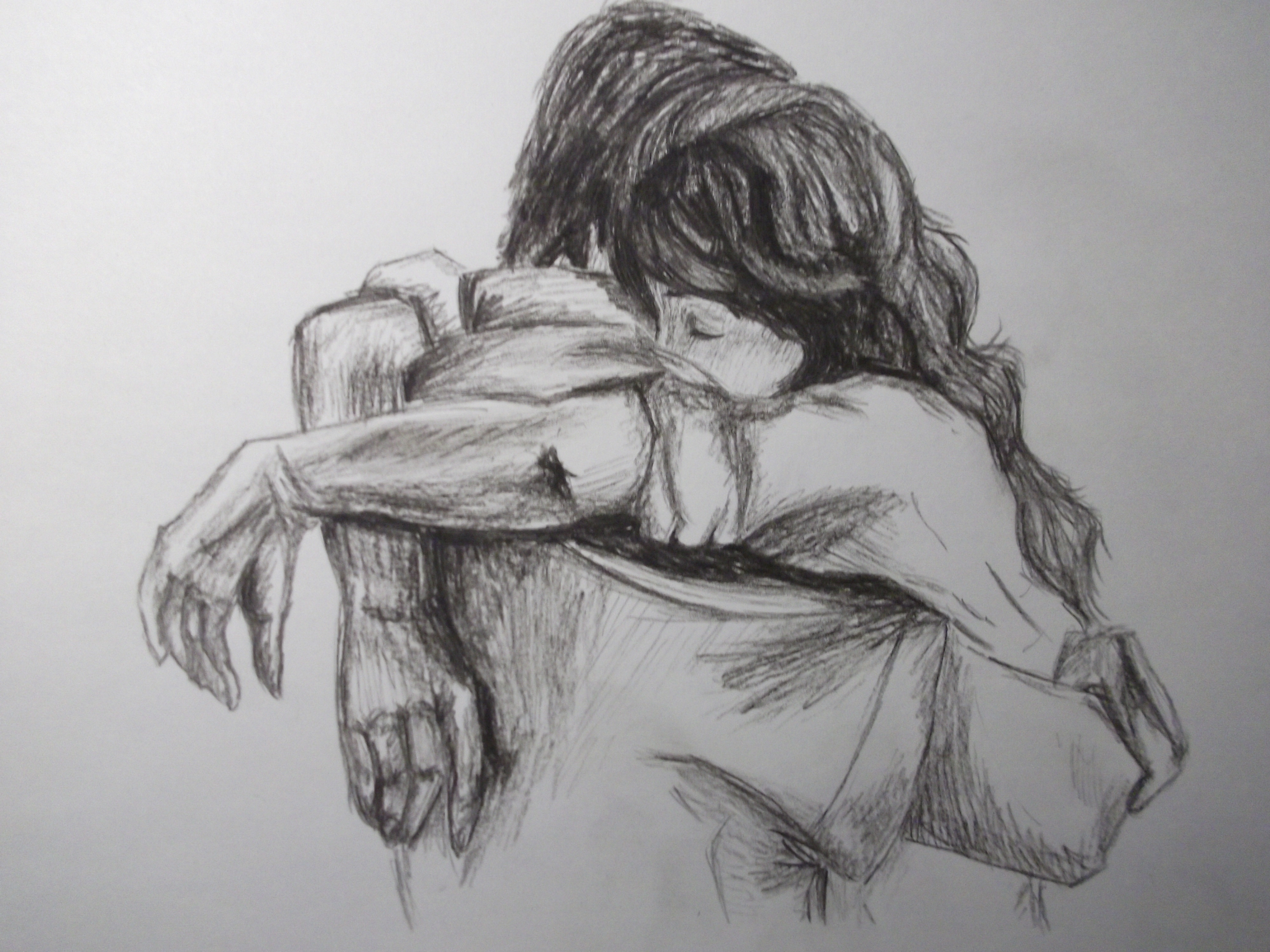 Hug Sketch at PaintingValley.com | Explore collection of Hug Sketch