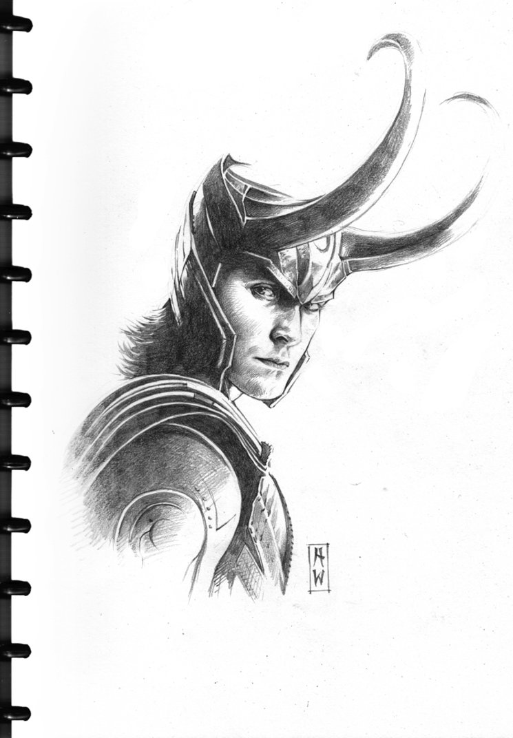 Loki Sketch at PaintingValley.com | Explore collection of Loki Sketch