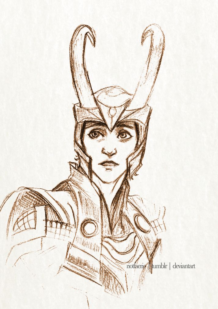 Loki Sketch at PaintingValley.com | Explore collection of Loki Sketch