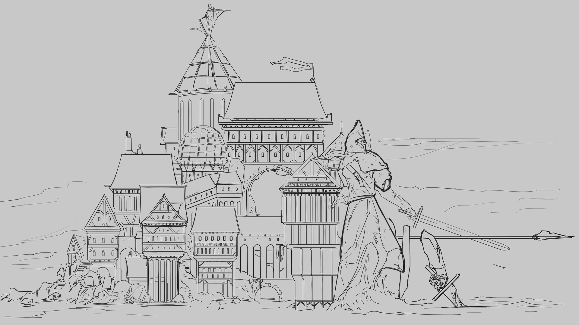 Medieval Sketches at PaintingValley.com | Explore collection of ...