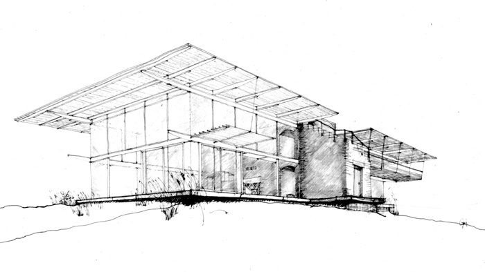 Modern Architecture Sketches at PaintingValley.com | Explore collection ...