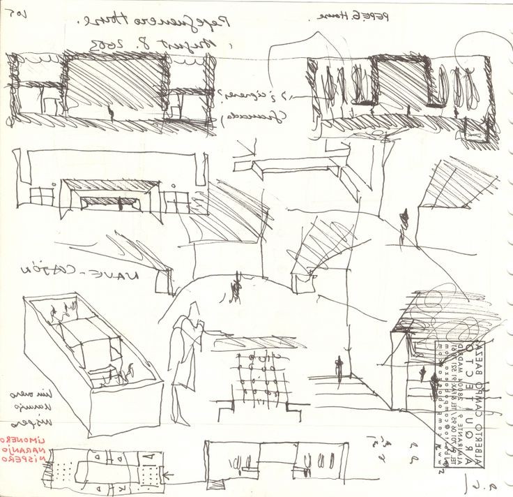 Modern Architecture Sketches at PaintingValley.com | Explore collection ...