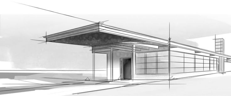 Modern Architecture Sketches at PaintingValley.com | Explore collection ...