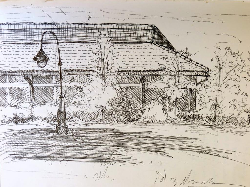 Modern Architecture Sketches at PaintingValley.com | Explore collection ...