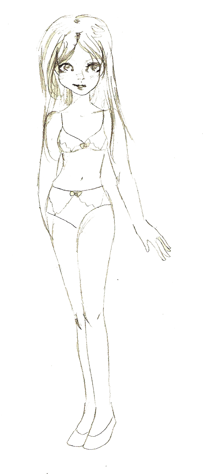 Paper Doll Sketch at PaintingValley.com | Explore collection of Paper Doll Sketch