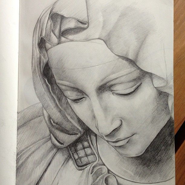 Pieta Sketch at PaintingValley.com | Explore collection of Pieta Sketch