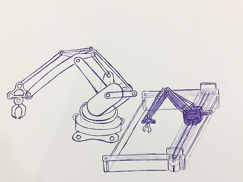 Robotic Arm Sketch at PaintingValley.com | Explore collection of ...