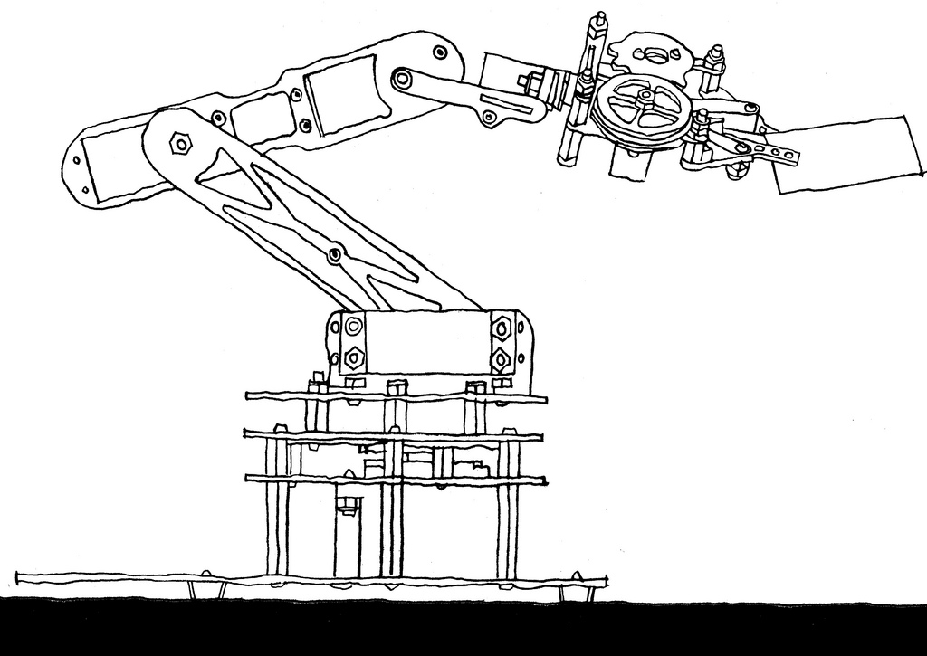 Robotic Arm Sketch at PaintingValley.com | Explore collection of ...