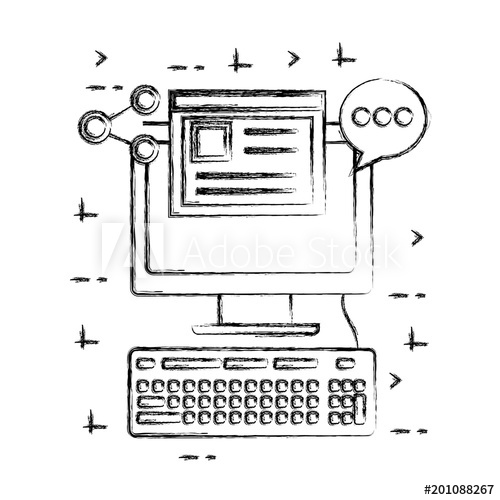 Sketch Of A Computer Keyboard at PaintingValley.com | Explore ...